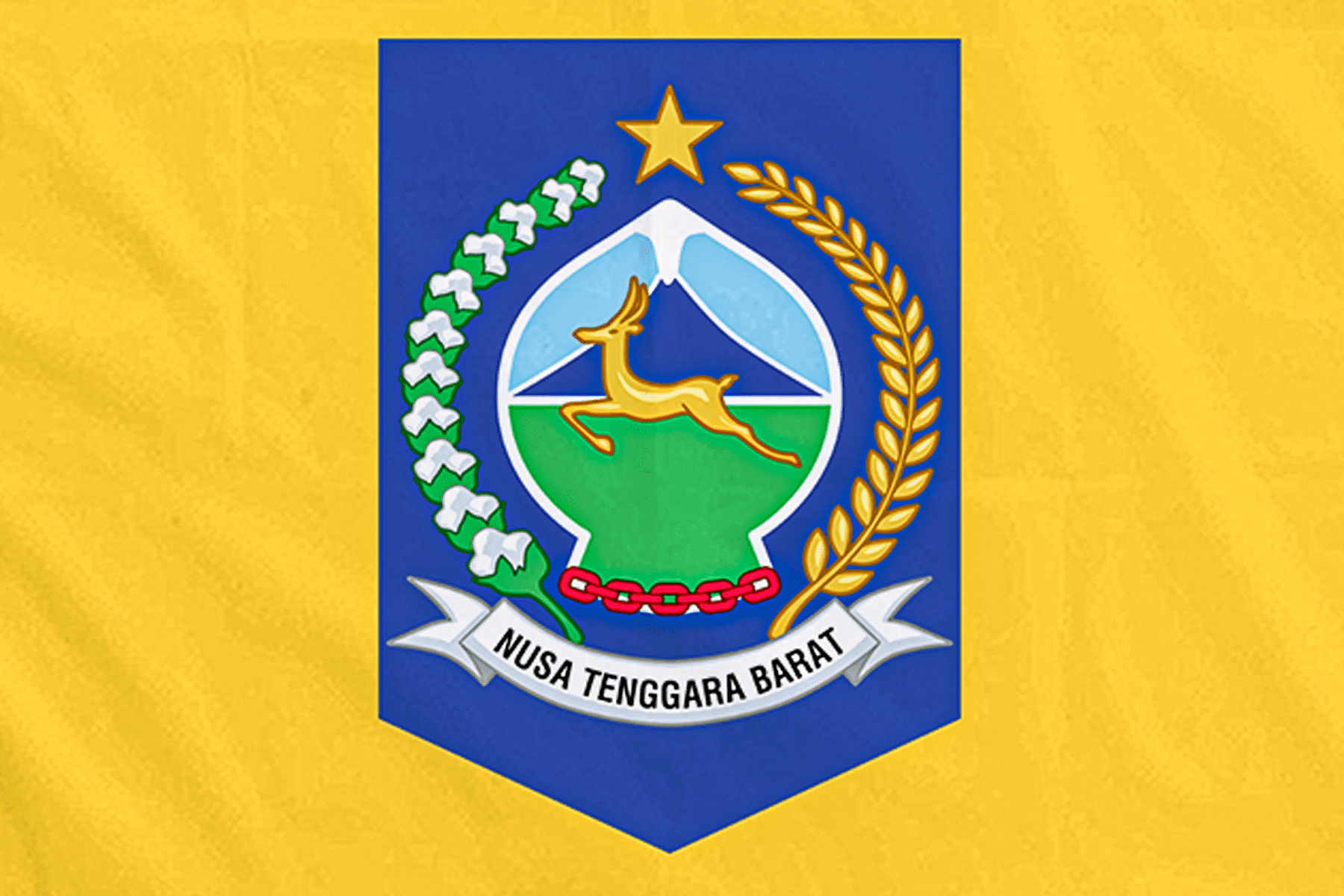West Nusa Tenggara Province Indonesia Flag with Rope & Toggle