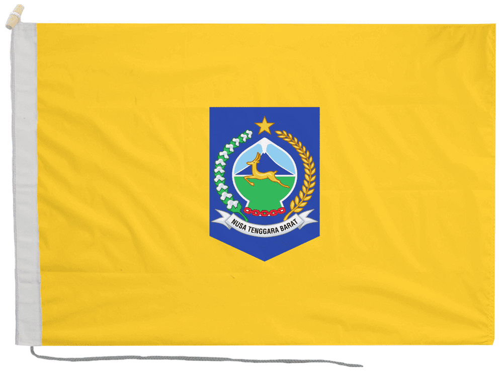 West Nusa Tenggara Province Indonesia Flag with Rope & Toggle