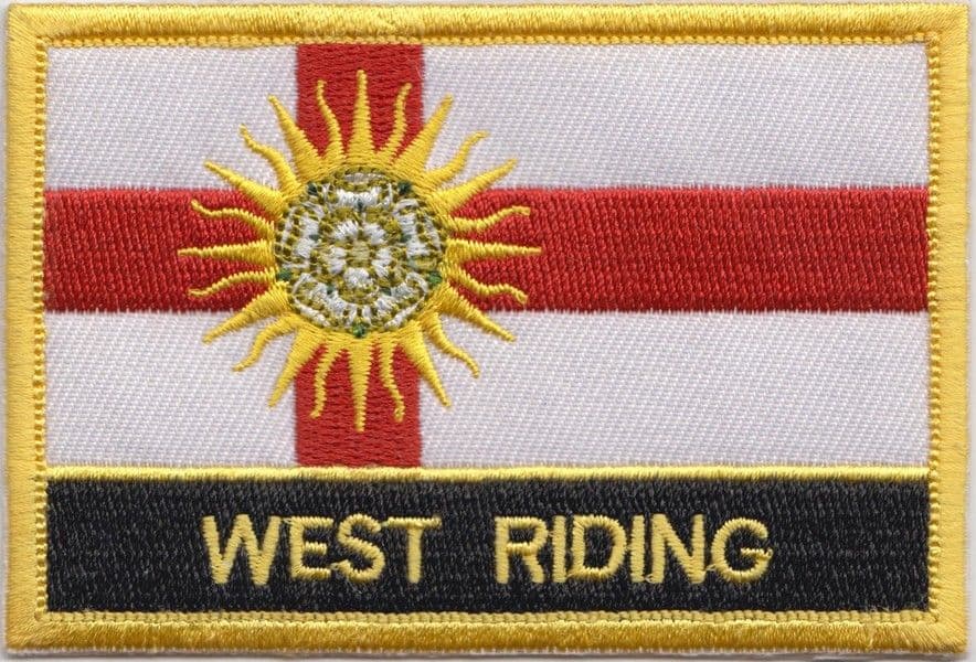 West Riding of Yorkshire Flag Embroidered Rectangular Patch