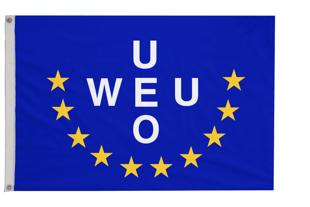 Western European Union WEU Flag with Eyelets