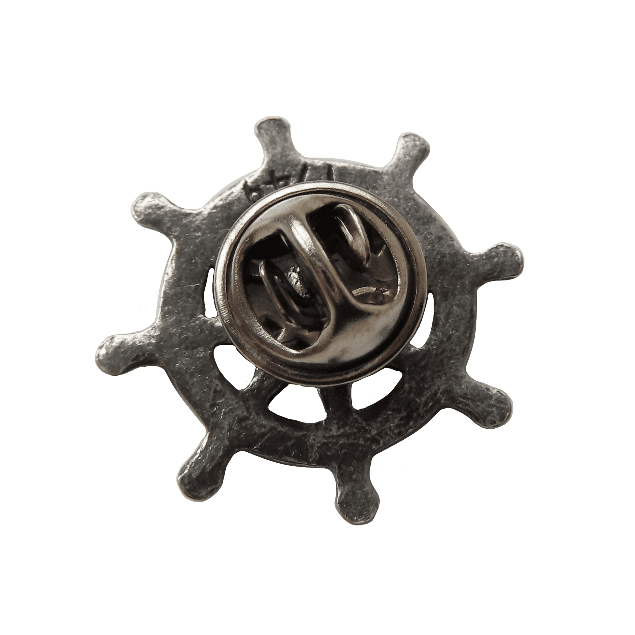 Wheel of Dharma Dharmachakra Buddhism Pewter Pin Badge