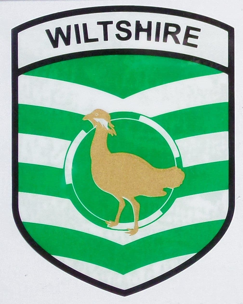 Wiltshire County Flag Car Sticker - Shield Self Cling