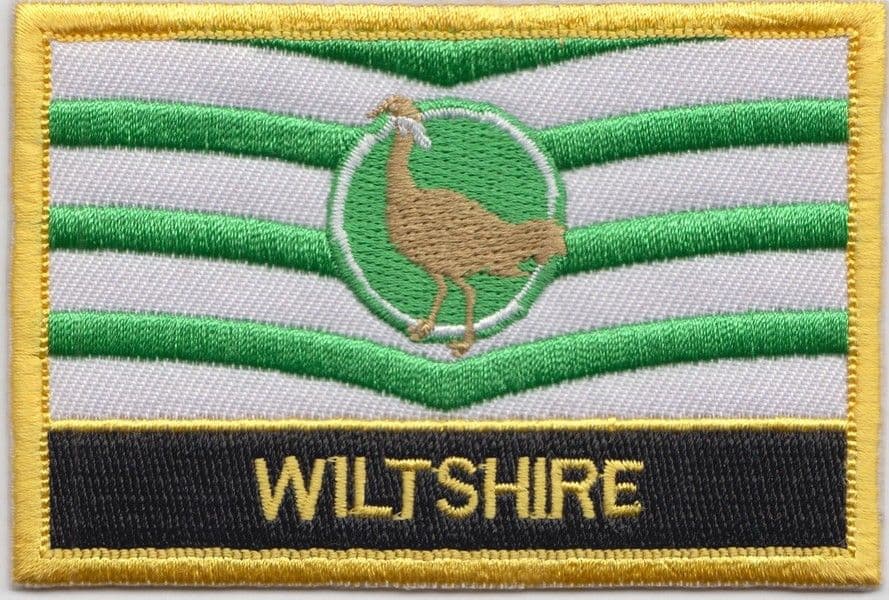 Wiltshire Flag Embroidered Rectangular Patch