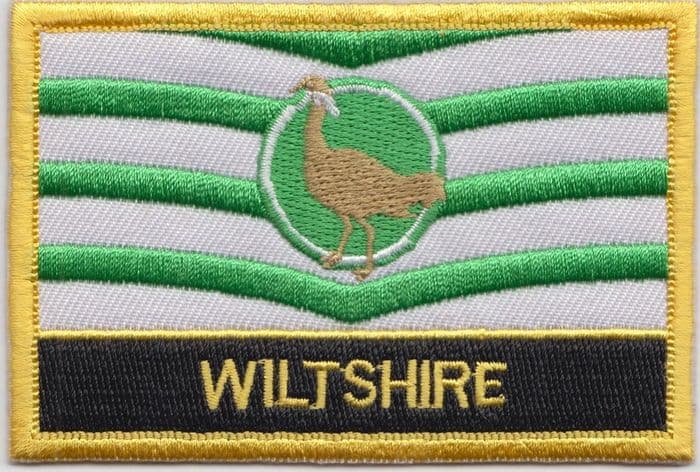 Wiltshire Flag Embroidered Rectangular Patch