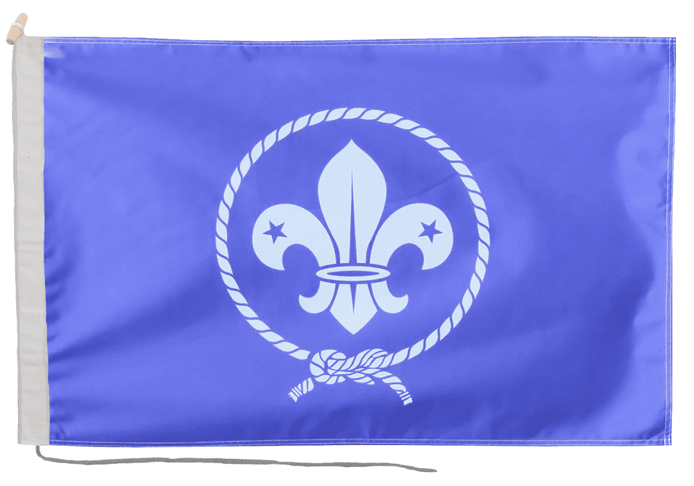 World Organization of the Scout Movement WOSM Flag with Rope & Toggle