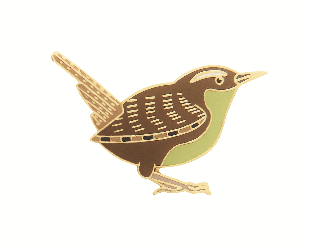 Wren Pin Badge