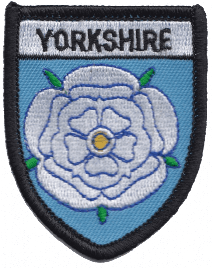 Yorkshire Flag Shield Embroidered Badge a064
