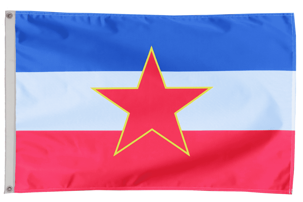 Yugoslavia 1946 to 1992 Flag with Eyelets