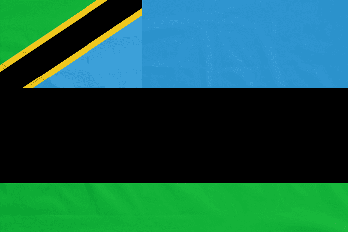 Zanzibar Tanzania Flag with Eyelets