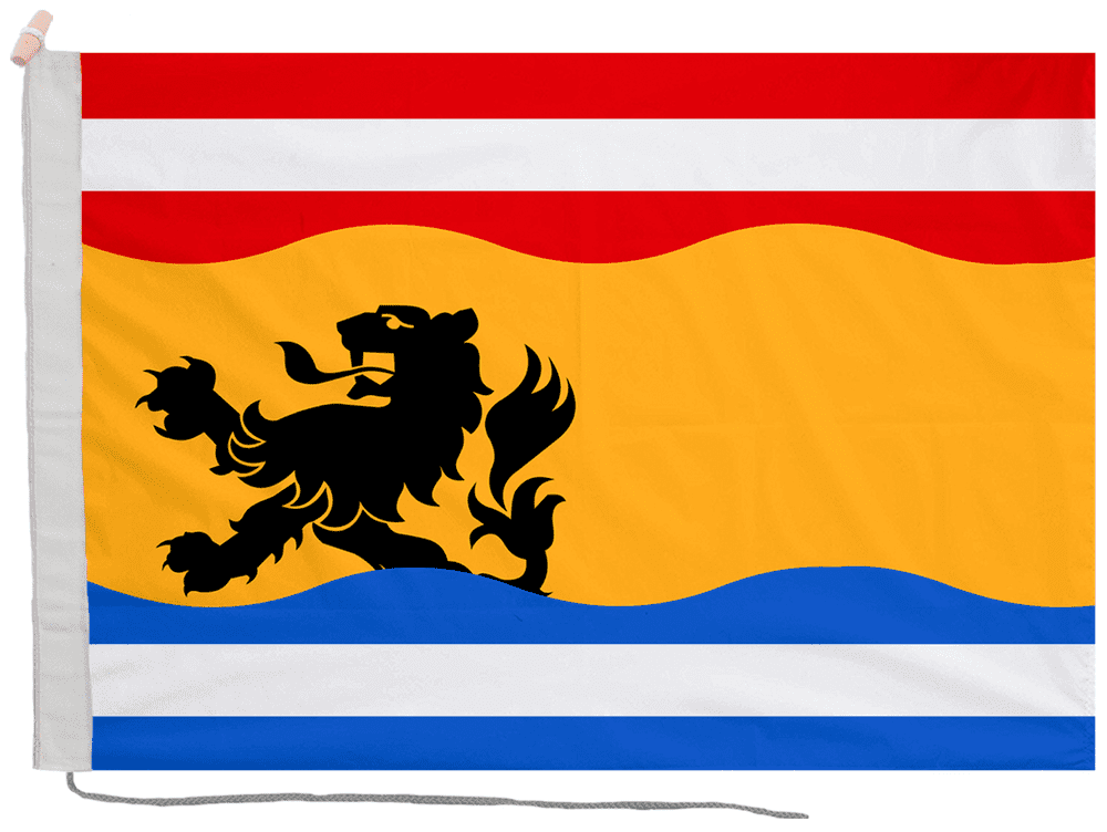 Zeelandic Flanders Region Netherlands Flag with Rope & Toggle