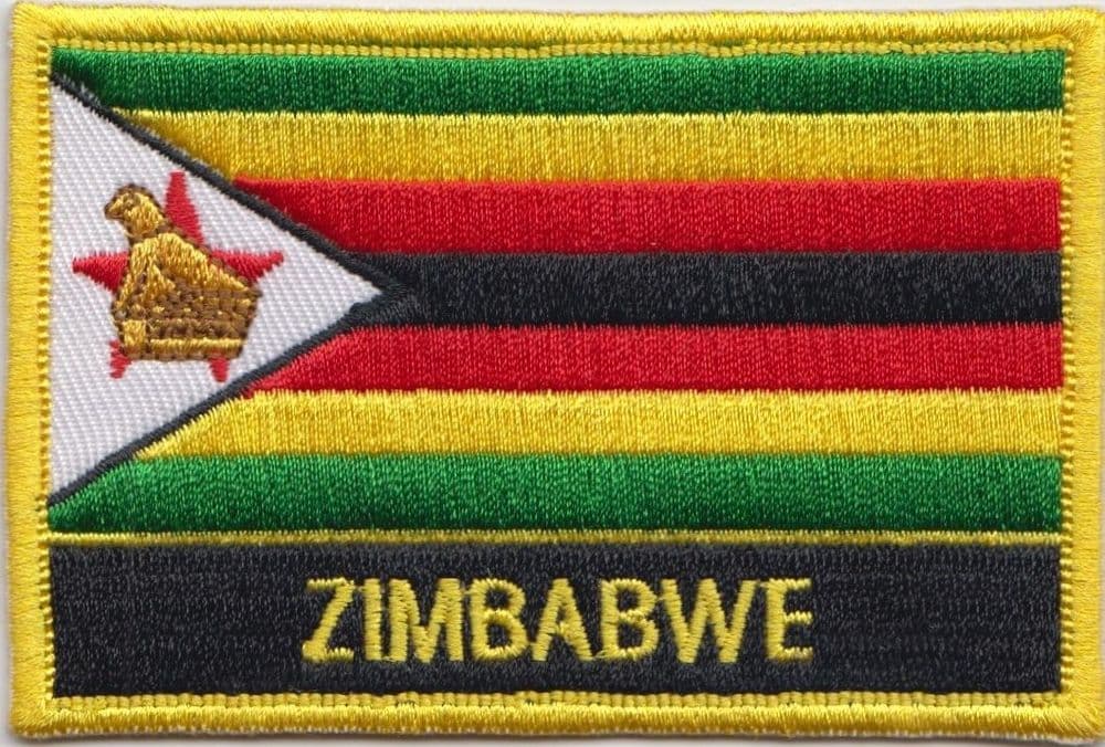 Zimbabwe Embroidered Rectangular Patch