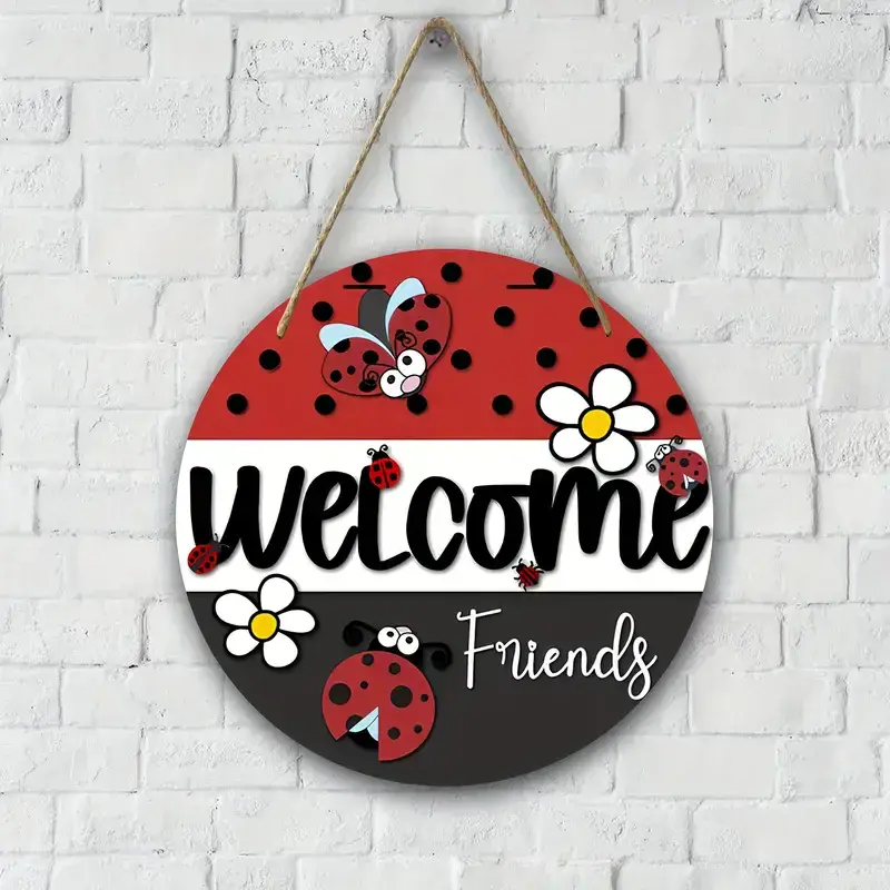 Ladybug Welcome Sign