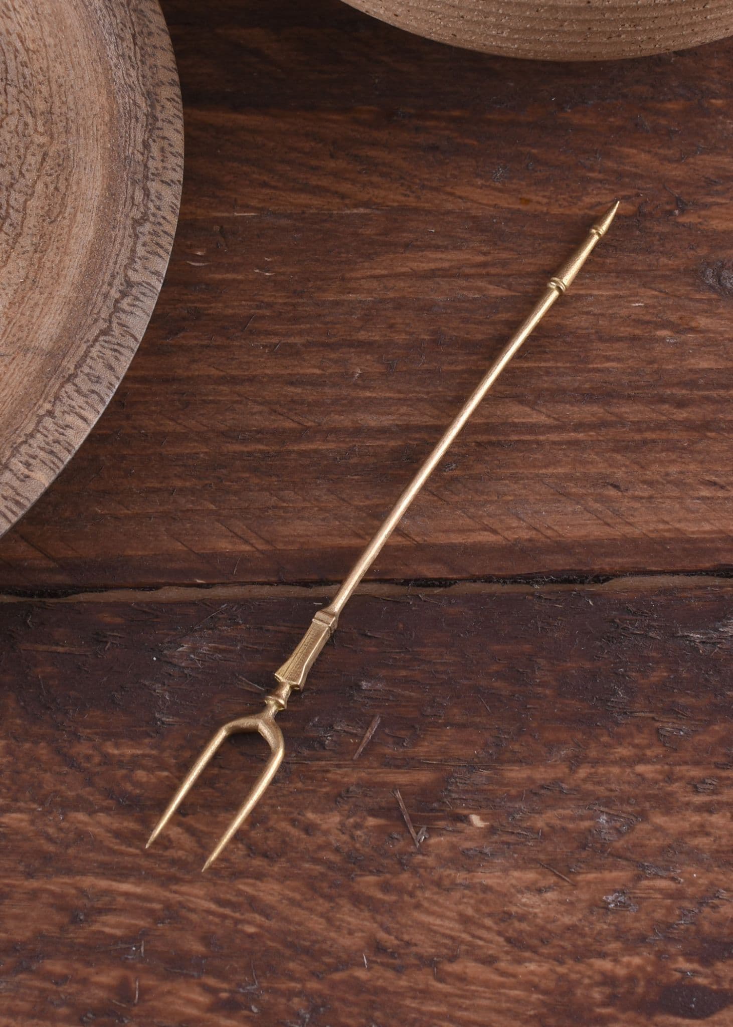 Brass Roman Two-Pronged Fork