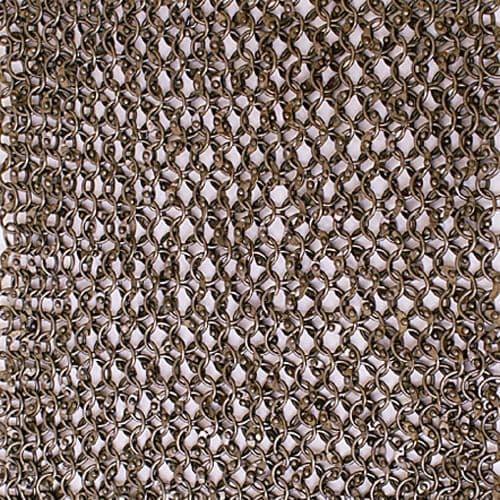 Chain Mail Full Mantle Square Face Coif Riveted Round Rings 8mm I D