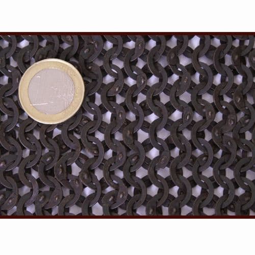 Chainmail Skirt Flat Ring Wedge Rivets FRW 8mm I D Natural