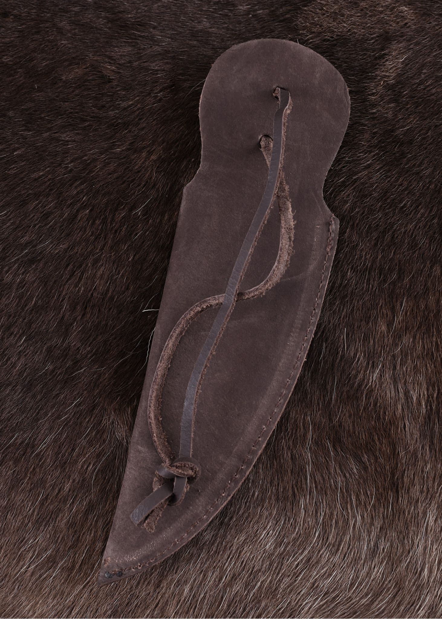 Early Medieval Knife With Suede Sheath