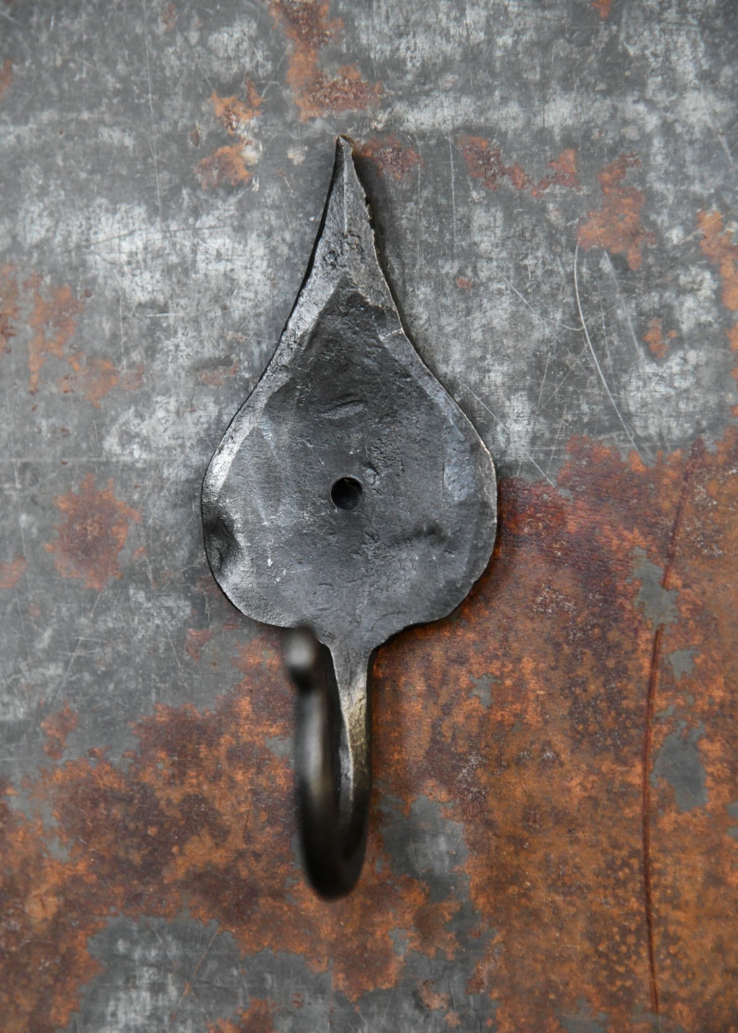 Forged Wall Hook Large Leaf Design