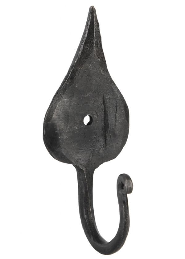 Forged Wall Hook Large Leaf Design