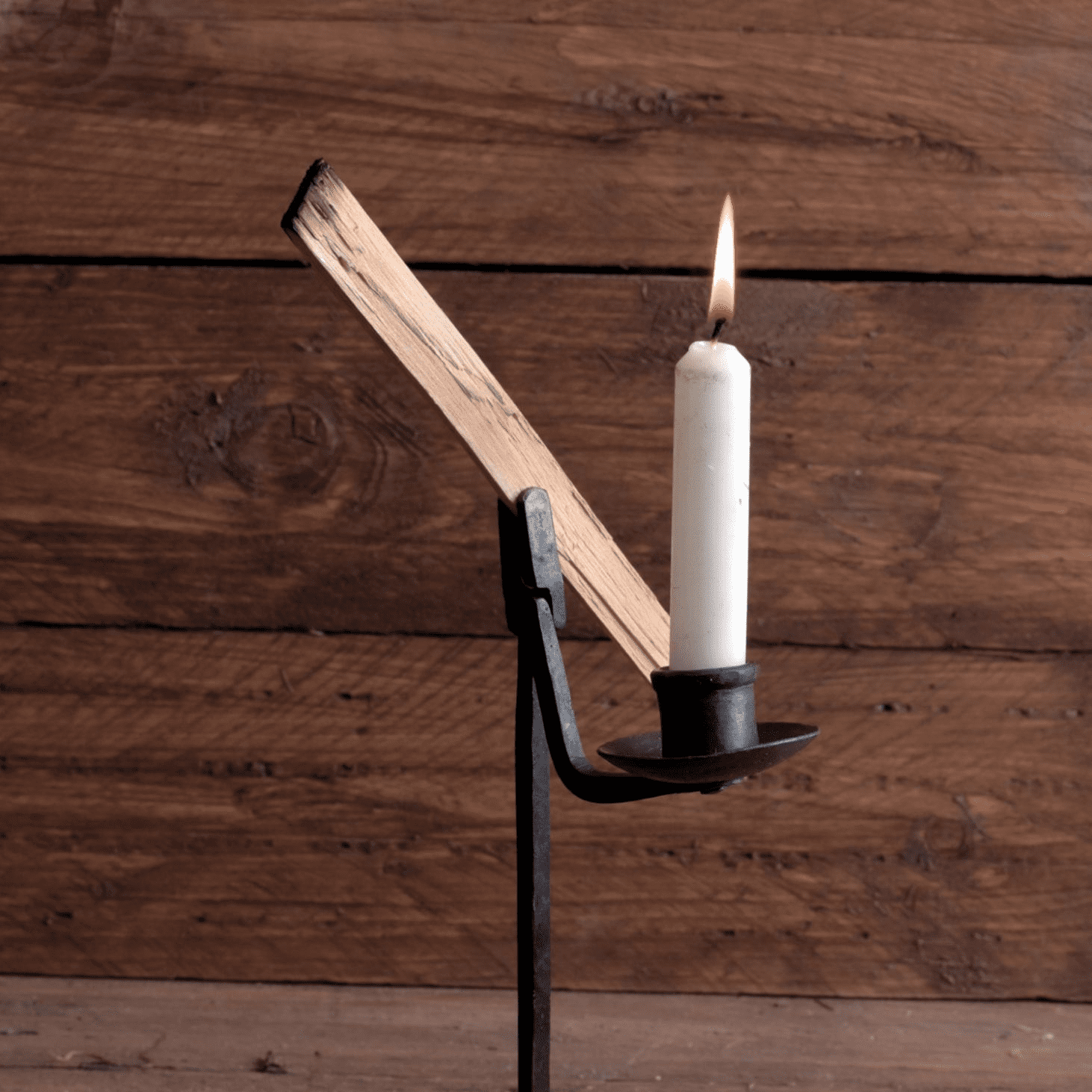 Hand Forged Medieval Rushlight Holder/ Candlestick