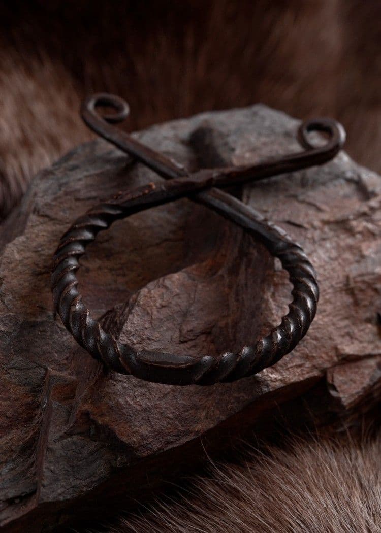 Large Iron Troll Cross Pendant-Twisted Design
