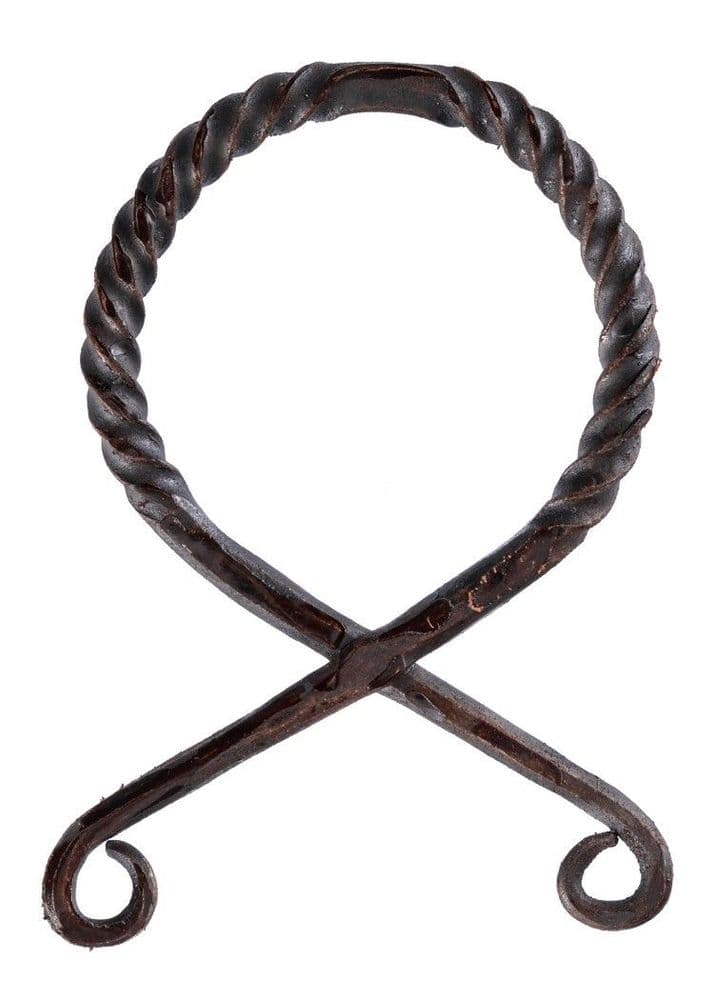 Large Iron Troll Cross Pendant-Twisted Design