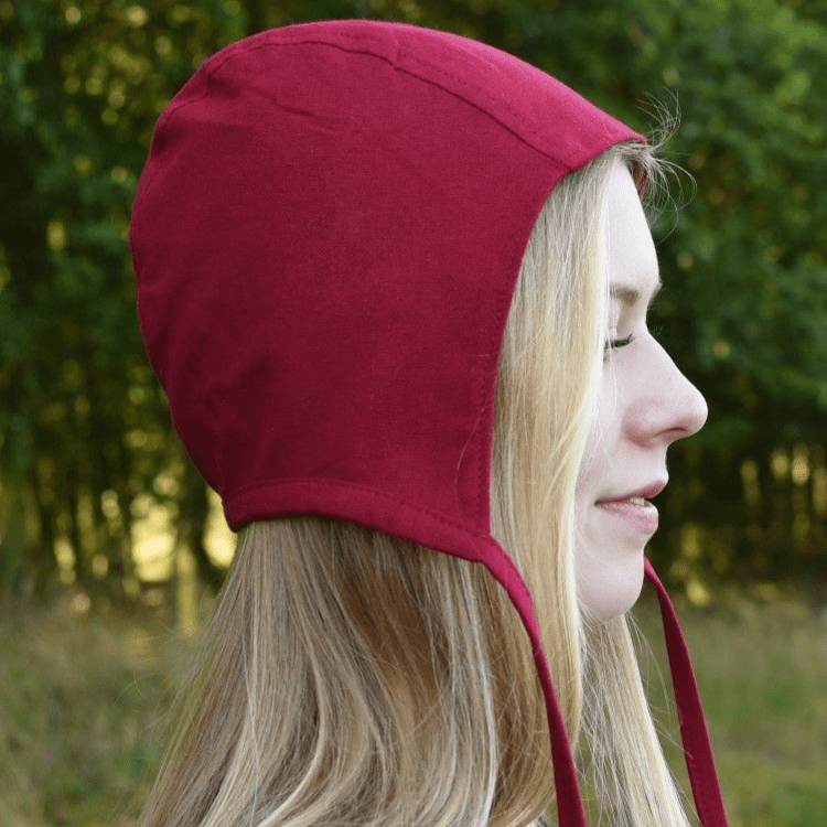 Medieval Cotton Coif With Ties- Various Colours