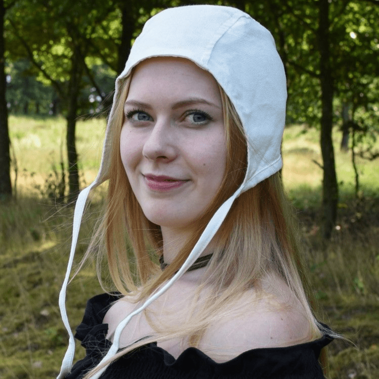 Medieval Cotton Coif With Ties- Various Colours