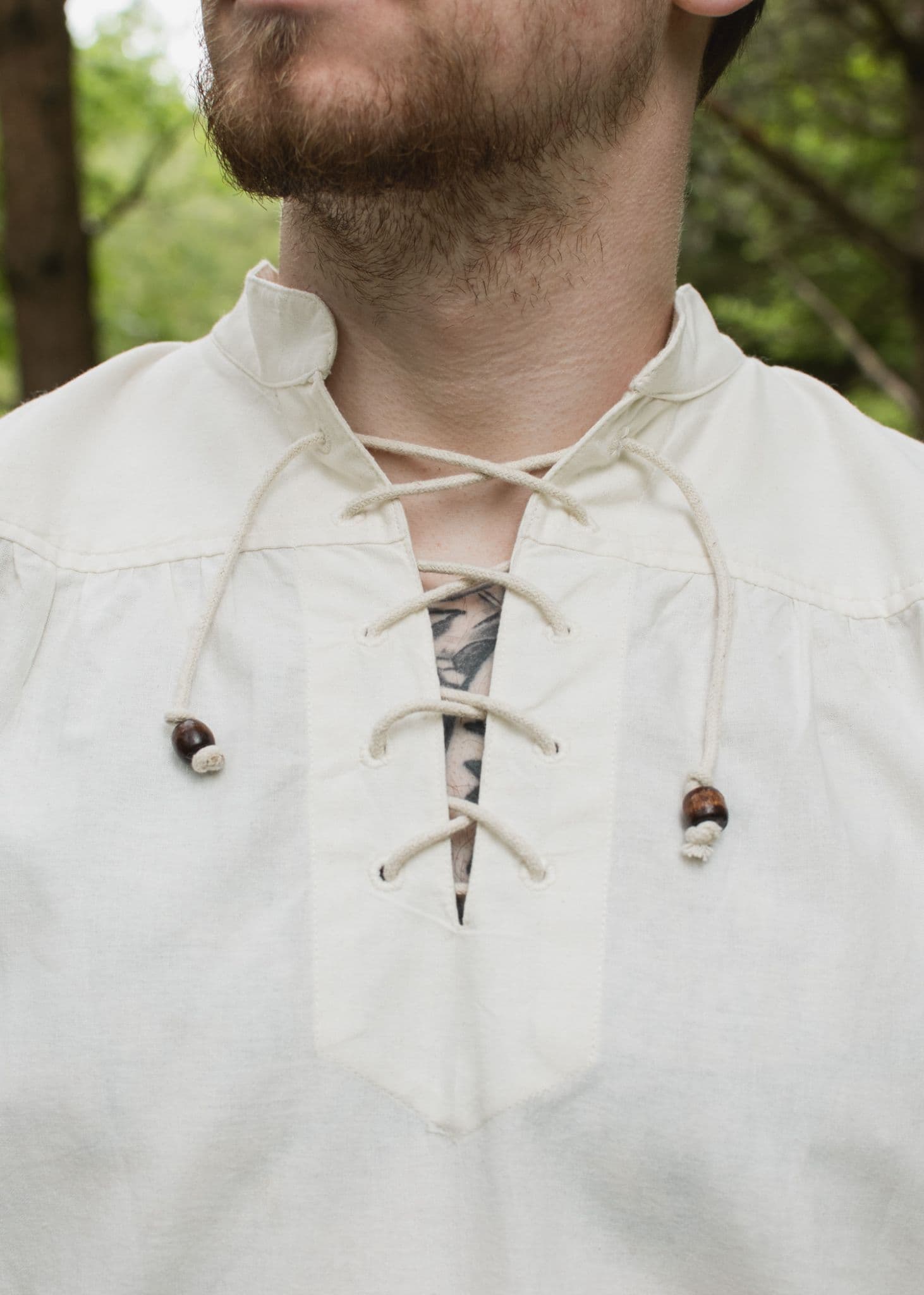 Medieval Shirt Laced Neck