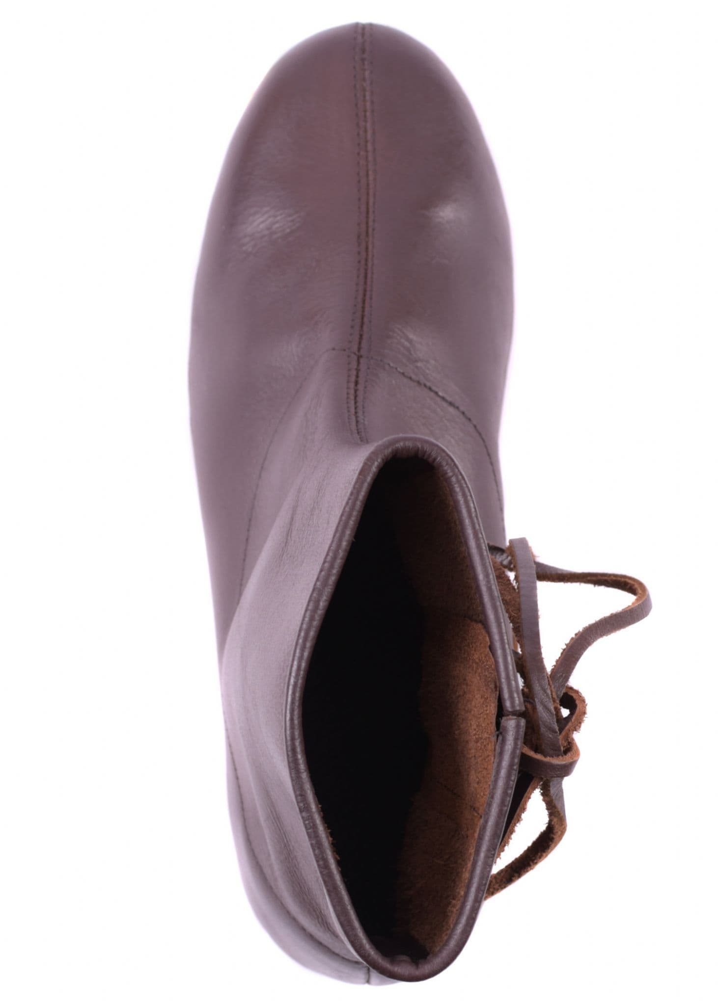 Medieval Side Laced Ankle Boots Dark brown