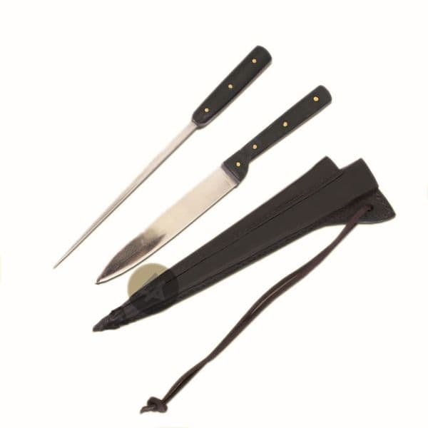 Medieval Table Knife With Eating Pick Stainless Steel