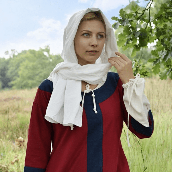 Medieval Wimple Headscarf- Natural Coloured