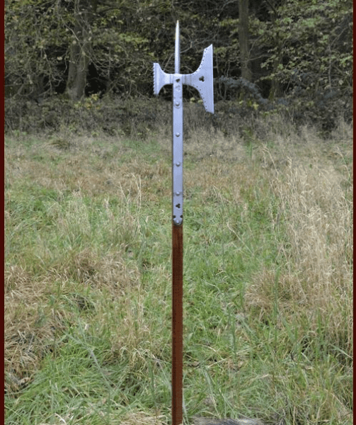 Pole Axe With Wooden Shaft circa 1475