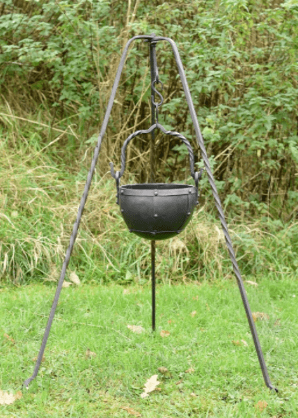 Riveted Steel Cauldron for Reenactment and the Outdoors