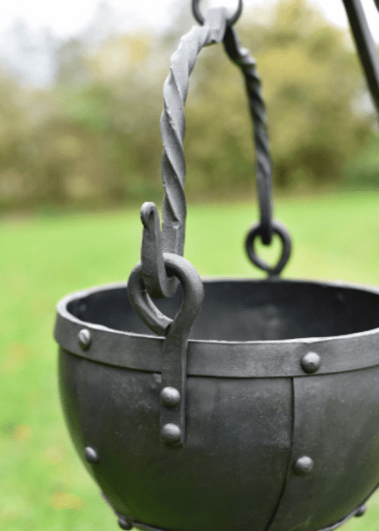 Riveted Steel Cauldron for Reenactment and the Outdoors