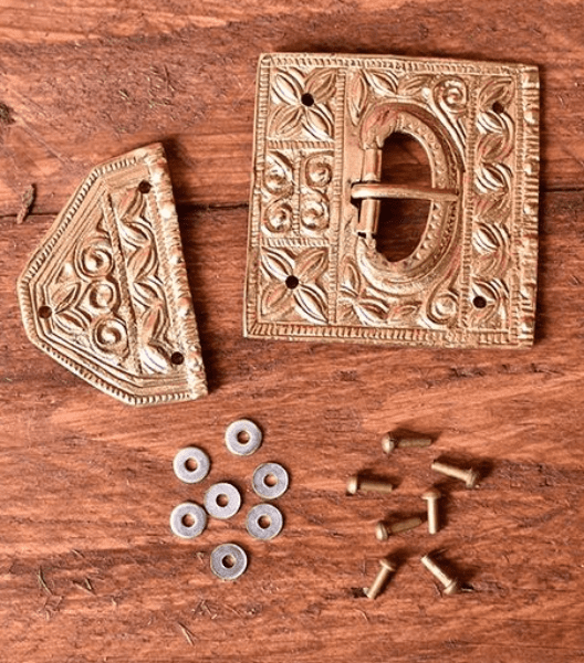 Roman Belt Buckle for Cingulum with End Fitting and Rivets