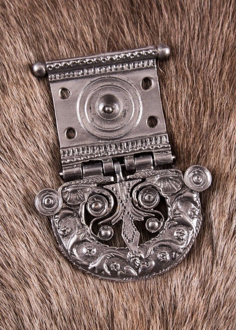 Roman Belt Buckle Tekija Pattern Tinned Brass