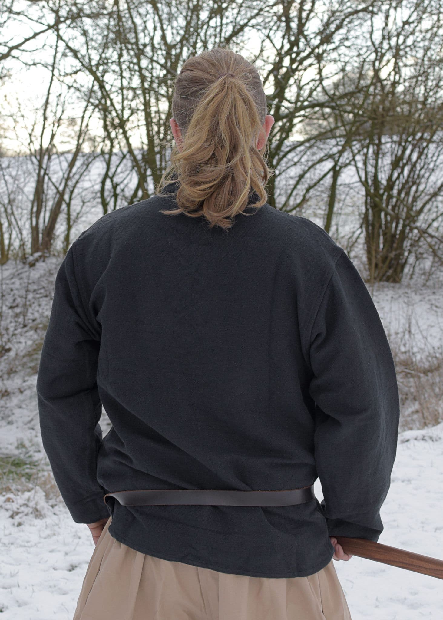 Thick Hand Woven Shirt Straight Cut