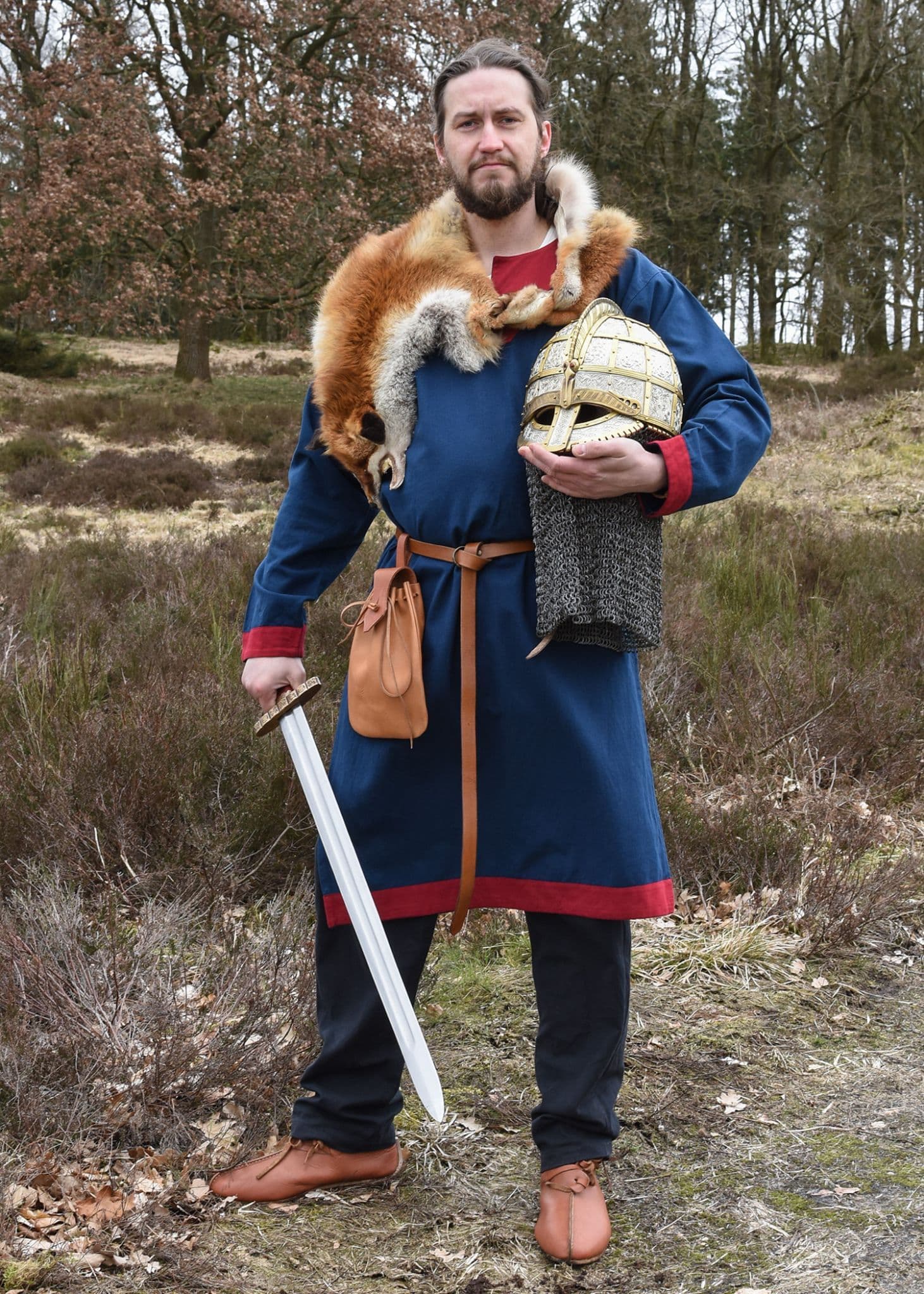 Tunic-Blue with Red Edging