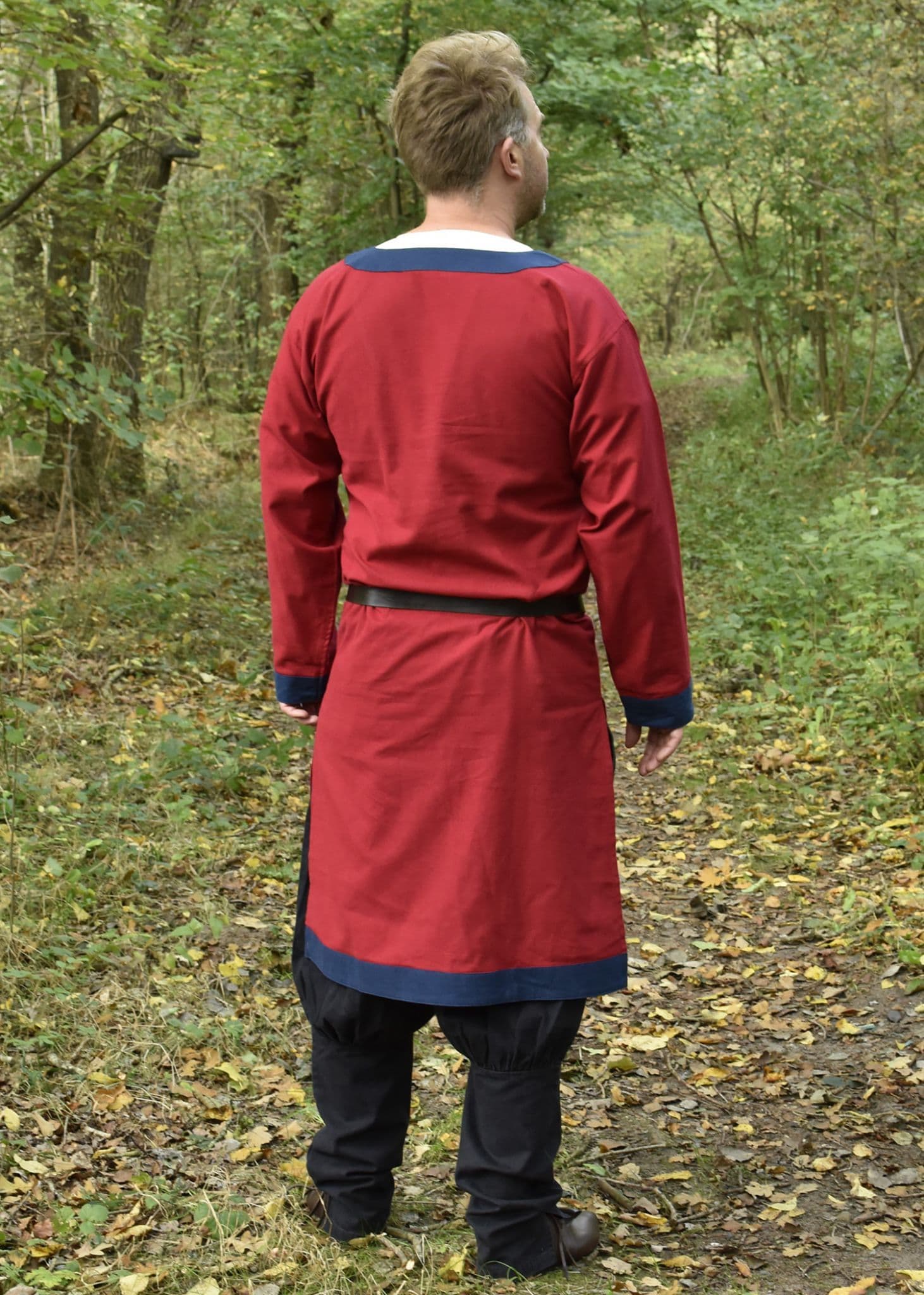 Tunic-Red with Blue Edging