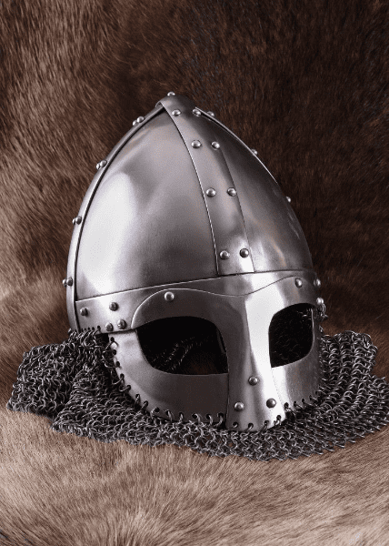 Vendel Period Spectacle Helm with Chain Mail Aventail