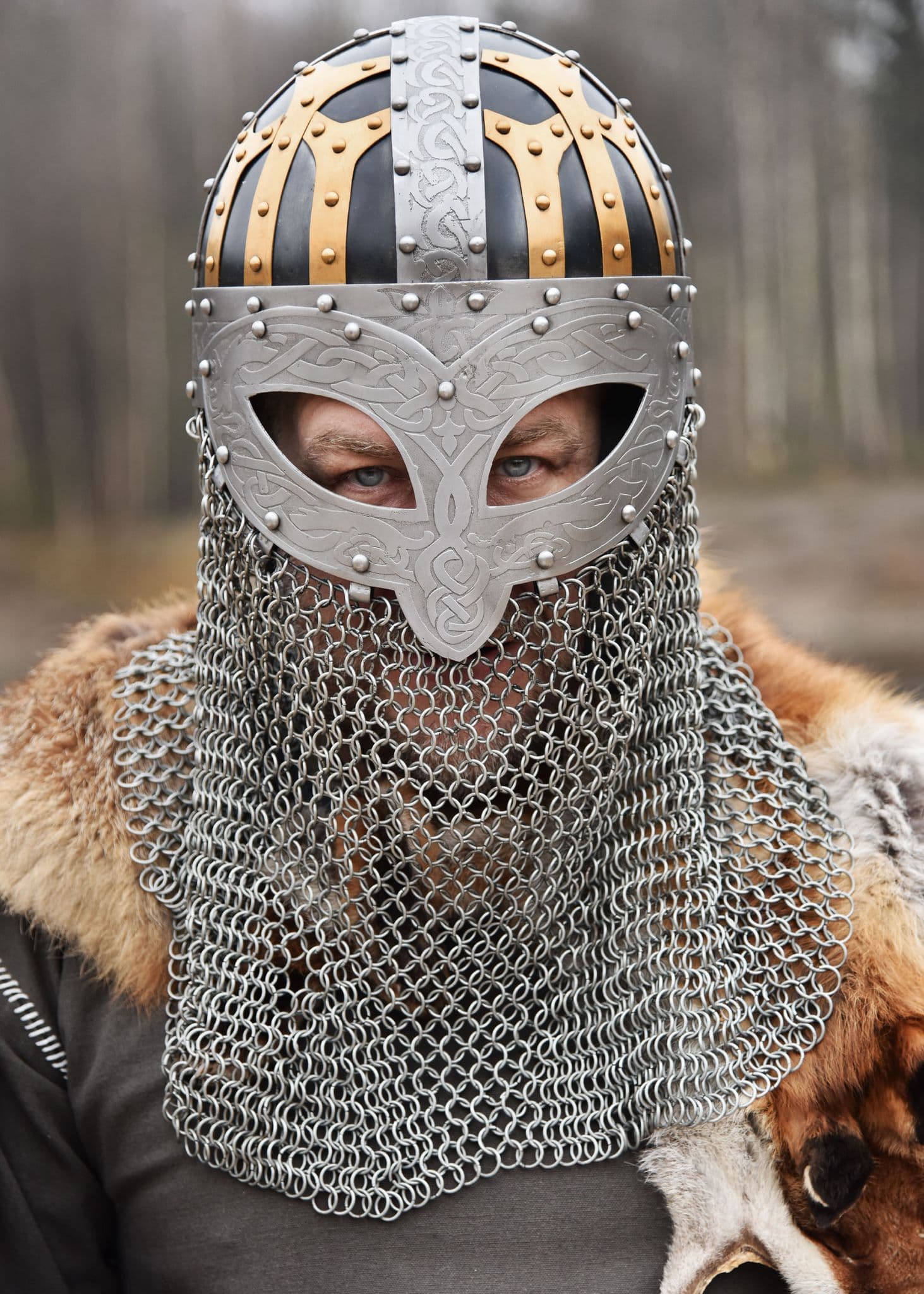 Viking Spectacle Helmet with Aventail