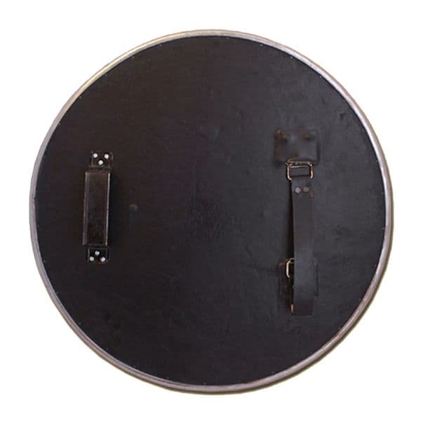 Wooden Round Shield with Steel Boss and Fittings