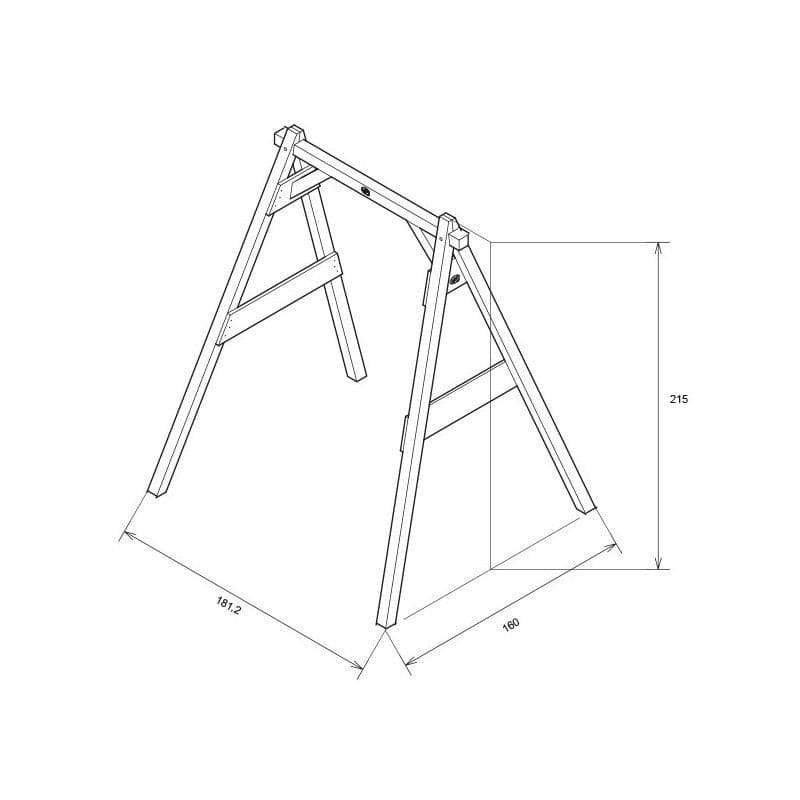 Suffolk Natural Wooden Kids Single Swing Set