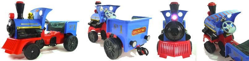 12v Motorized Battery Powered Train Super Fun Childs Sit on Blue