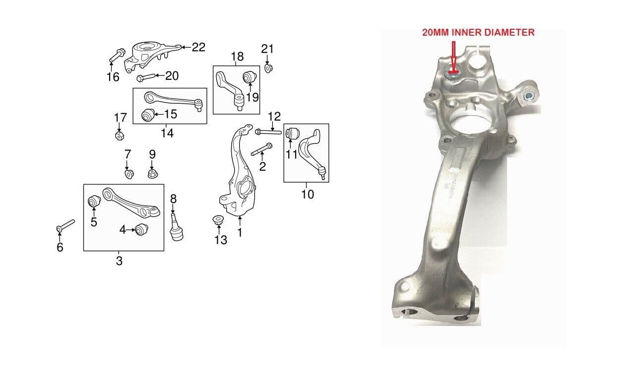 AUDI A4 B8 8K SALOON 2007-2015 FRONT R/H STEERING KNUCKLE HUB CARRIER