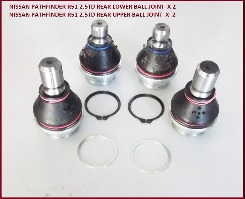 NISSAN PATHFINDER R51 2005- REAR SUSPENSION LOWER & UPPER BALL JOINT KIT