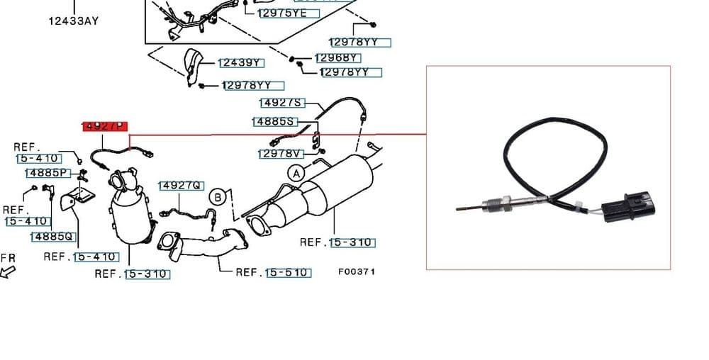 MITSUBISHI L200 B40 KB4T 2.5DID (2006-2015) EXHAUST GAS TEMPRATURE SENSOR