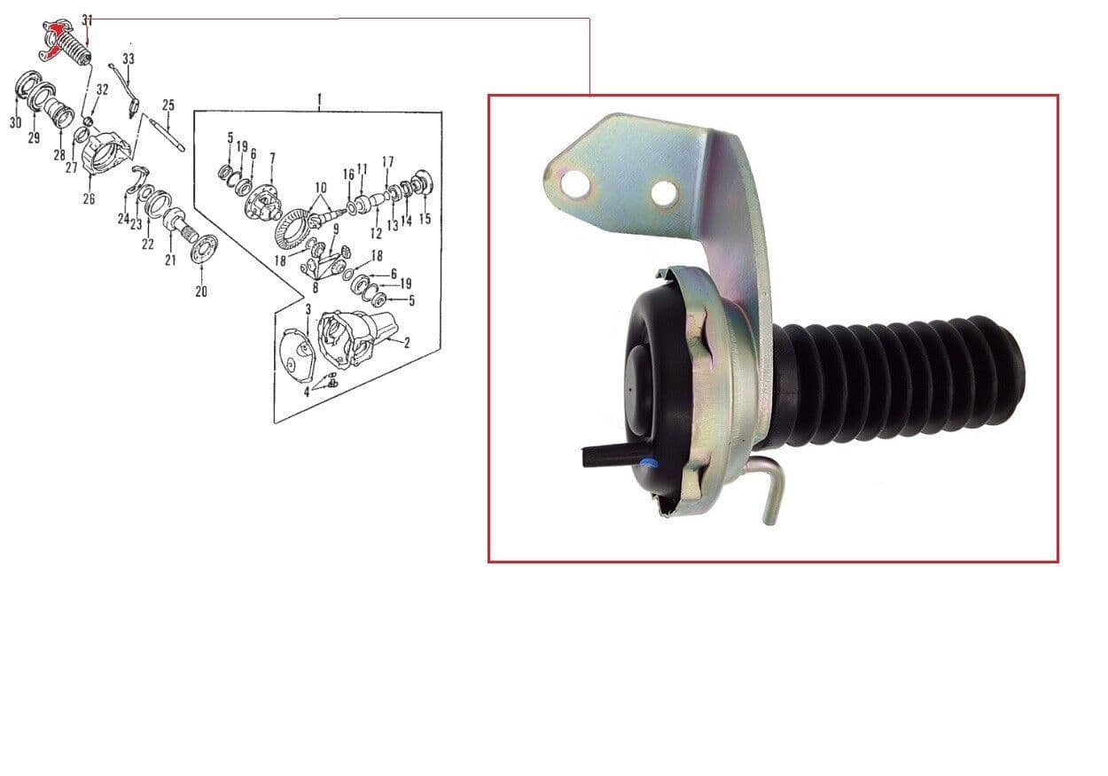 MITSUBISHI L200 PICK UP B40-2.5DID 2006+ FRONT DIFF LOCK SOLENOID ACTUATOR