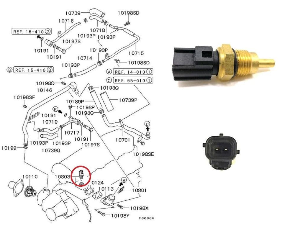 MITSUBISHI PAJERO SHOGUN V68/V78 MK3 3.2TD (2000-2006) GLOW PLUG WATER ...