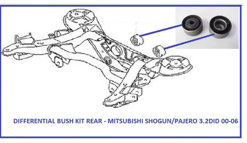MITSUBISHI SHOGUN/PAJERO 3.2 DI-D (2000-2006) REAR DIFFERENTIAL BUSH KIT